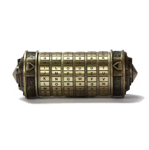 Da Vinci Cryptex Puzzle Box - Rustik/Guld – Puzzles & More